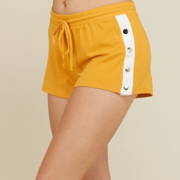 Shorts | Yellow Snap Button Shorts | Poshmark